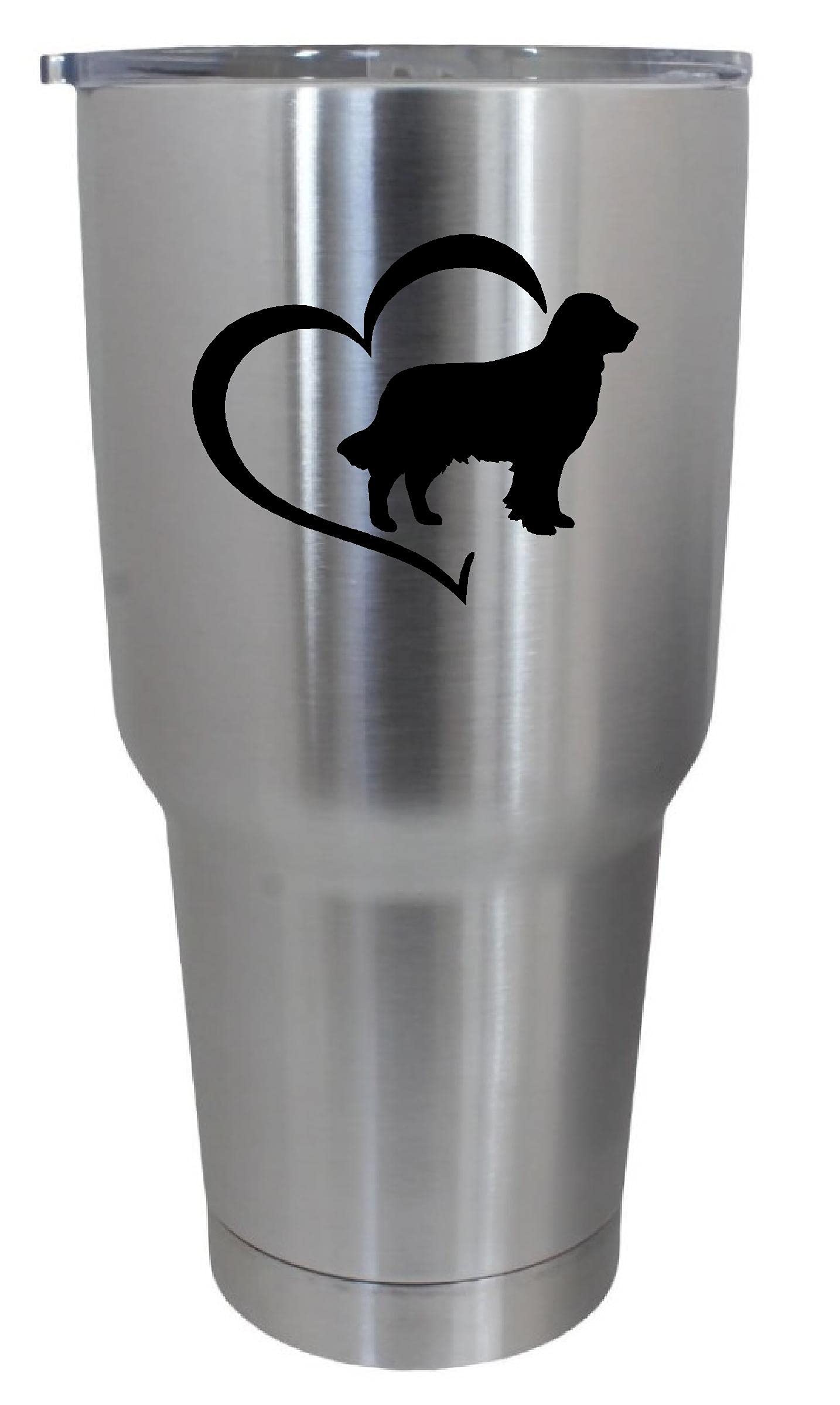 Cup drinkware Tumbler Sticker - Golden Retriever Love - Cool Sticker Decal