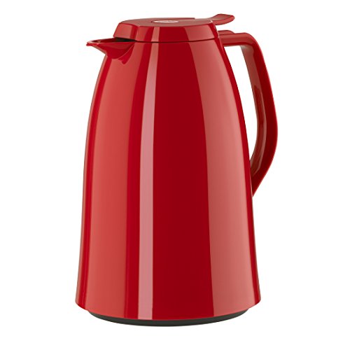 Emsa Mambo High Impact Plastic Thermal Carafe with Glass Liner, 51 oz, Red