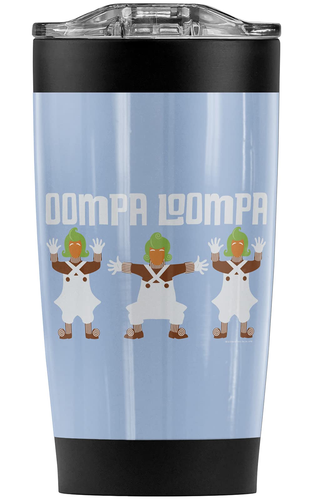 Willy Wonka & the Chocolate Factory Oompa Loompas Stainless Steel Tumbler 20 oz Coffee Travel Mug/Cup, Vacuum Insulated Double Wall with Leakproof Sliding Lid | Great for Hot Drinks and Cold Beverages