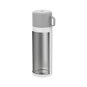 Zwilling Insulated Thermos Flask, Integrated Cup, Double Wall Insulation, 1 L, Height: 28 cm, 1 cm, White