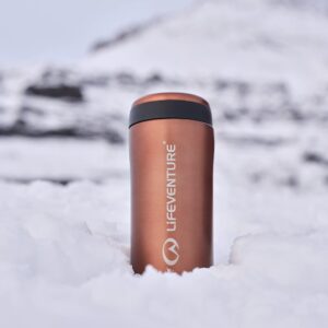 Lifeventure Thermal Mug, Leakproof & Vacuum Insulated Reusable Coffee Travel Cup, 300ml, Copper