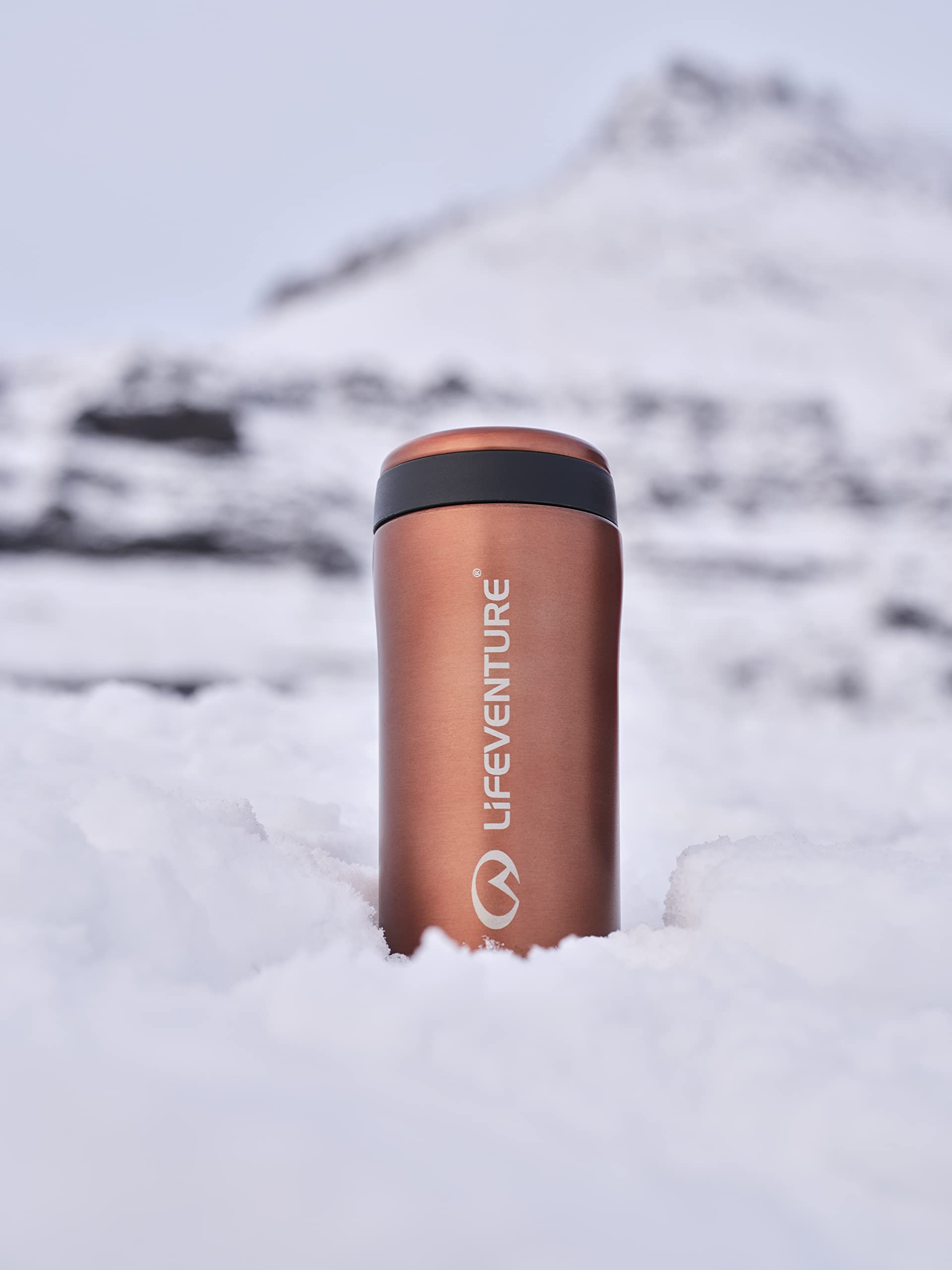 Lifeventure Thermal Mug, Leakproof & Vacuum Insulated Reusable Coffee Travel Cup, 300ml, Copper