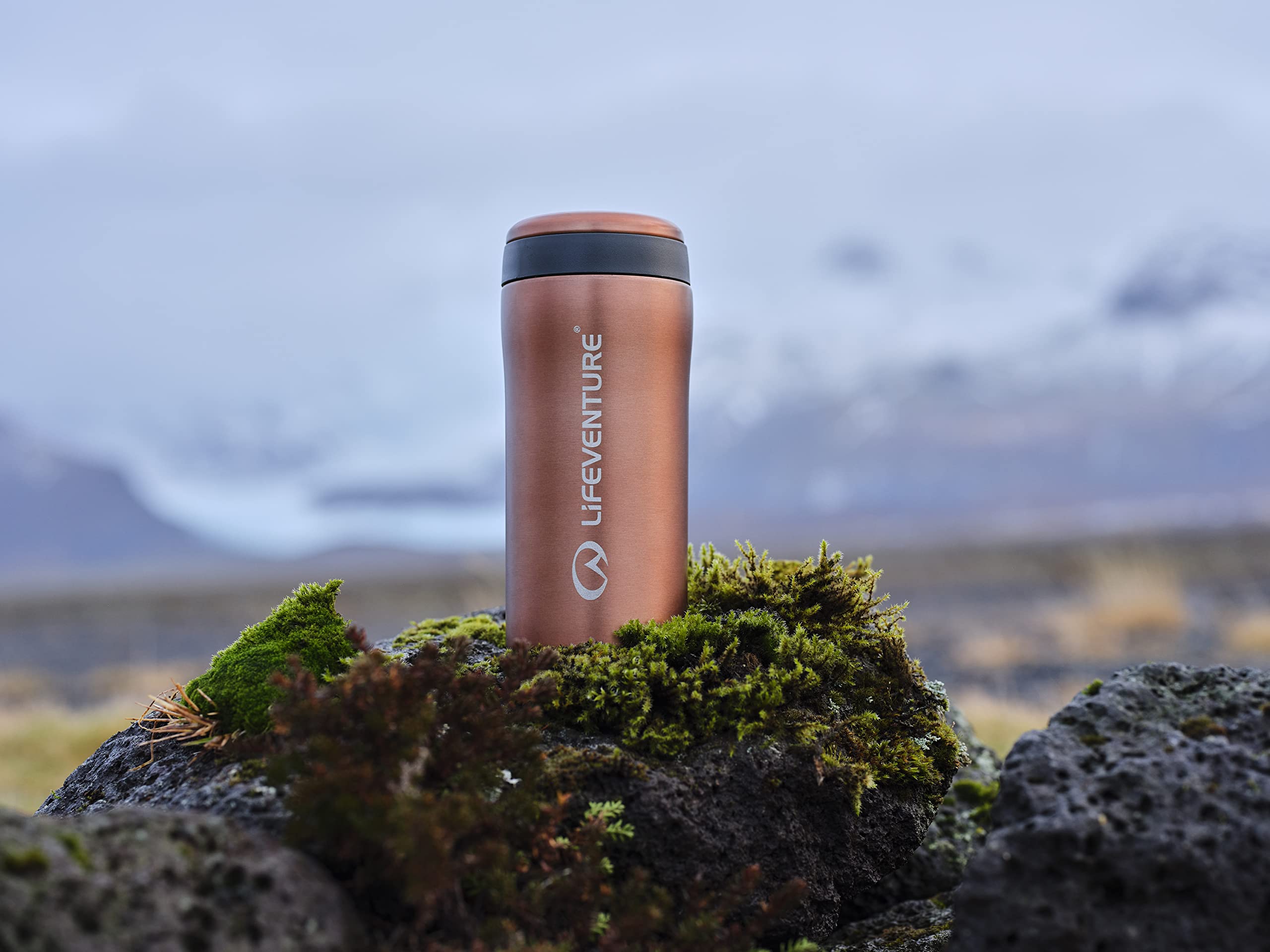 Lifeventure Thermal Mug, Leakproof & Vacuum Insulated Reusable Coffee Travel Cup, 300ml, Copper