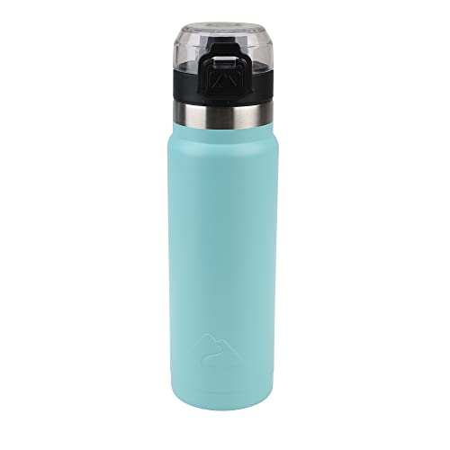 S.S. TUMBLER Double wall vacuum insulated, Stainless Steel Bottle,Durable Powder Coated, Cold Drink and Hot Beverage,24OZ,TEAL