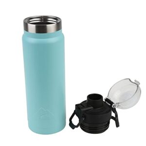 S.S. TUMBLER Double wall vacuum insulated, Stainless Steel Bottle,Durable Powder Coated, Cold Drink and Hot Beverage,24OZ,TEAL