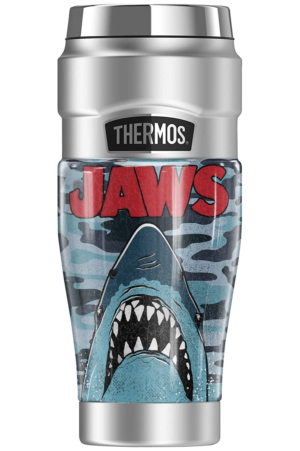 THERMOS Jaws Camo Jaws STAINLESS KING Stainless Steel Travel Tumbler, Vacuum insulated & Double Wall, 16oz