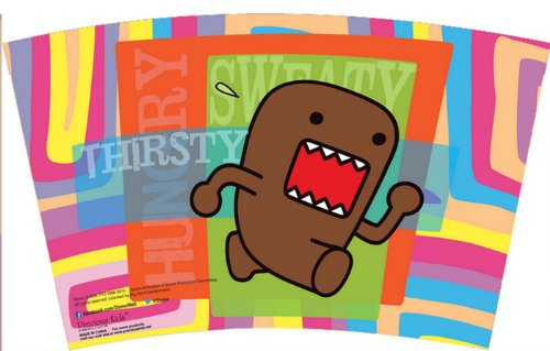 Domo Plastic Travel Coffee Mug" Hungry Sweaty Thirsty" Lincense Product