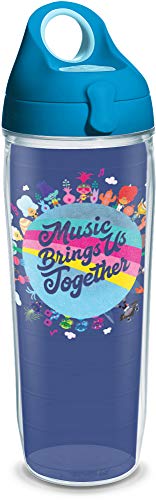 Tervis DreamWorks Trolls Made in USA Double Walled Insulated Tumbler Travel Cup Keeps Drinks Cold & Hot, 24oz Water Bottle, Music Together