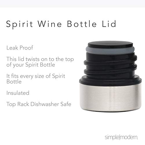 Simple Modern Wine Tumbler and Bottle Gift Set | Vacuum Insulated 750ml Bottle and 2 12oz Stemless Glass Cups with Lid | Spirit Collection | Blush