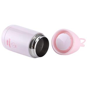 Emoshayoga Cute Cartoon Vacuum Flask Stainless Steel Insulation Vacuum Bottle BPA-Free Portable Water Bottle with Pendant for Students(Pink Rabbit)