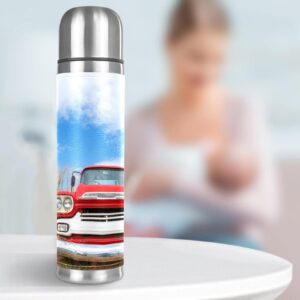 Car Blue Sky Portable Thermos Water Bottles for Work/Home/Travel Cute Water Bottles