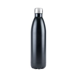 True True2Go Water Bottle, Double Walled Insulated Stainless Steel with Matte Finish, Dishwasher Safe 750 ML / 25 Oz Black Set of 1