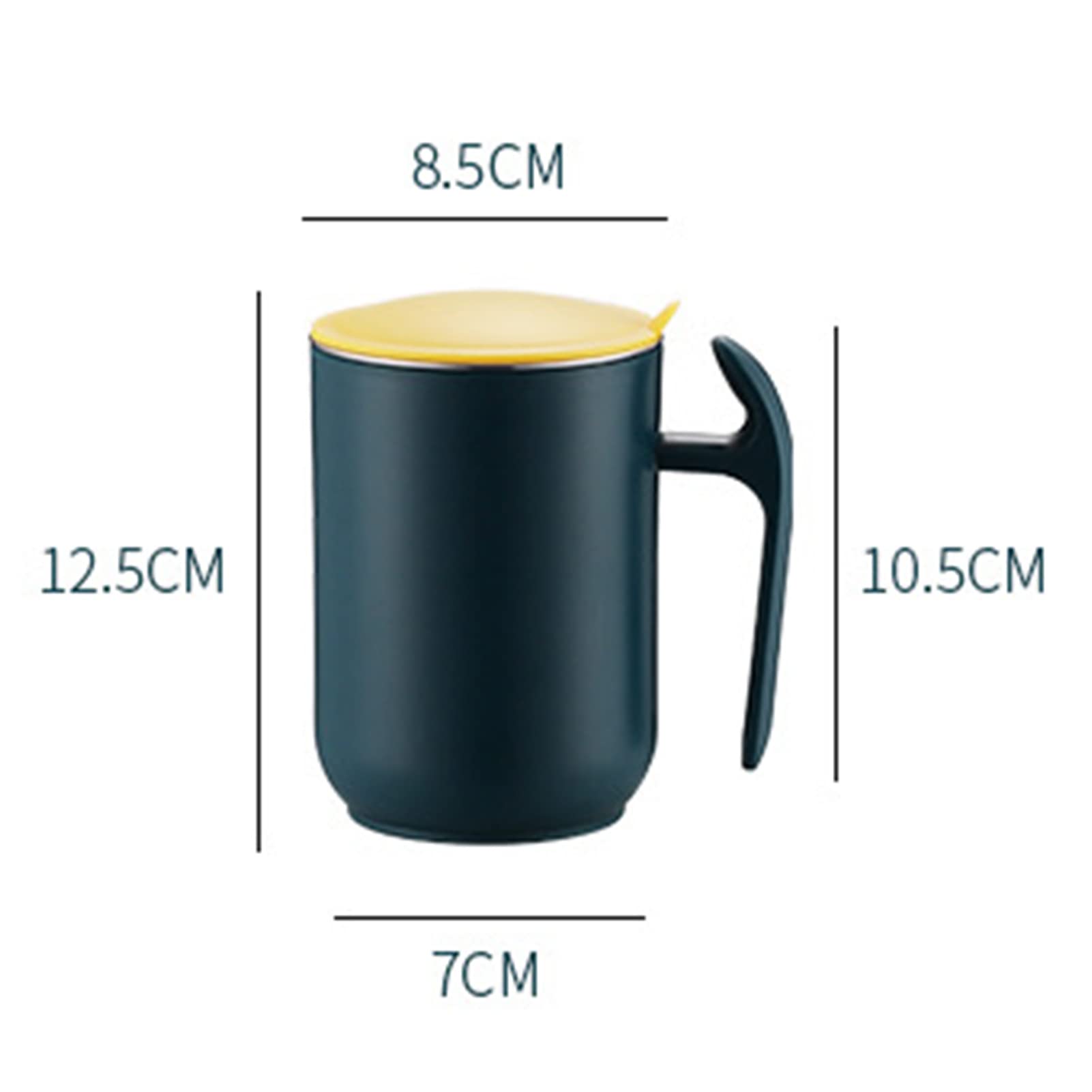 Stainless Steel Coffee Mug Cup with Handle and Lid, 550ml Double Wall Vacuum Insulated Tumbler Travel Coffee Cup for Home Cafe Office(Green)