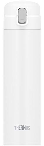 Thermos FJM-450 WH Water Bottle, Vacuum Insulated Straw Bottle, 15.2 fl oz (450 ml), White, Cold Insulation Only