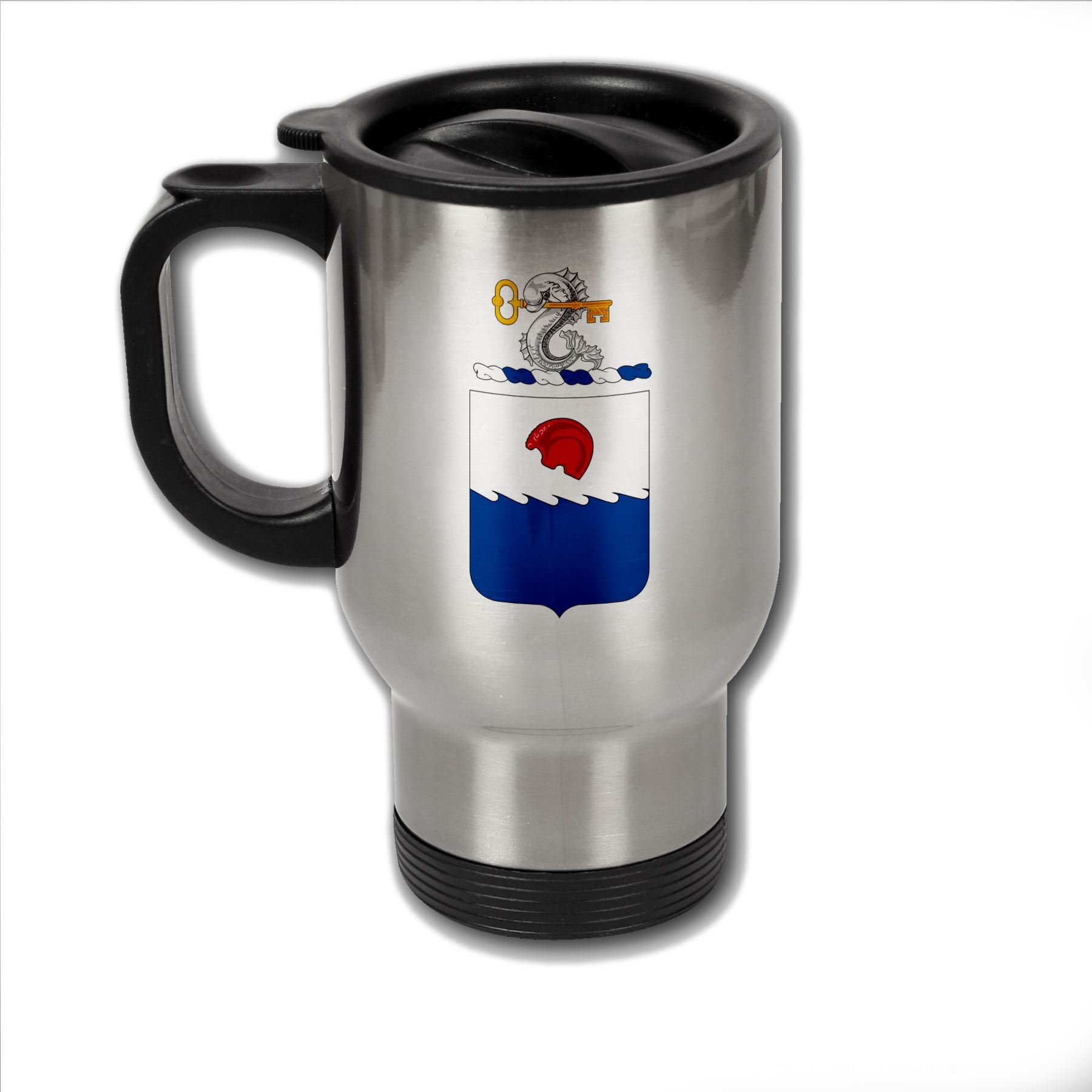 ExpressItBest Stainless Steel Coffee Mug with U.S. Army 299th Cavalry Regiment coat of arms