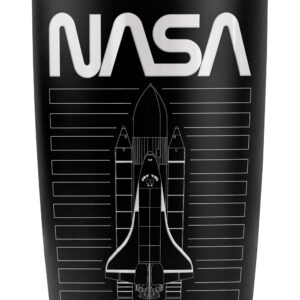 Logovision NASA Space Shuttle Stripes Stainless Steel Tumbler 20 oz Coffee Travel Mug/Cup, Vacuum Insulated & Double Wall with Leakproof Sliding Lid | Great for Hot Drinks and Cold Beverages