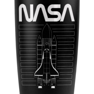 Logovision NASA Space Shuttle Stripes Stainless Steel Tumbler 20 oz Coffee Travel Mug/Cup, Vacuum Insulated & Double Wall with Leakproof Sliding Lid | Great for Hot Drinks and Cold Beverages