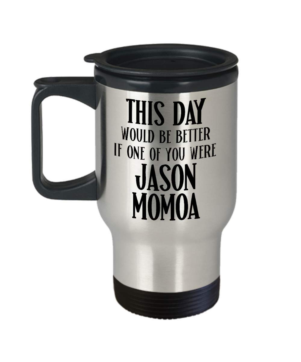 Jason Momoa Travel Mug for Coworker Gifts for Women Aquaman Conan Frontier Fan Gift for Women Birthday Gag Gift for Friend Funny Tea Cup