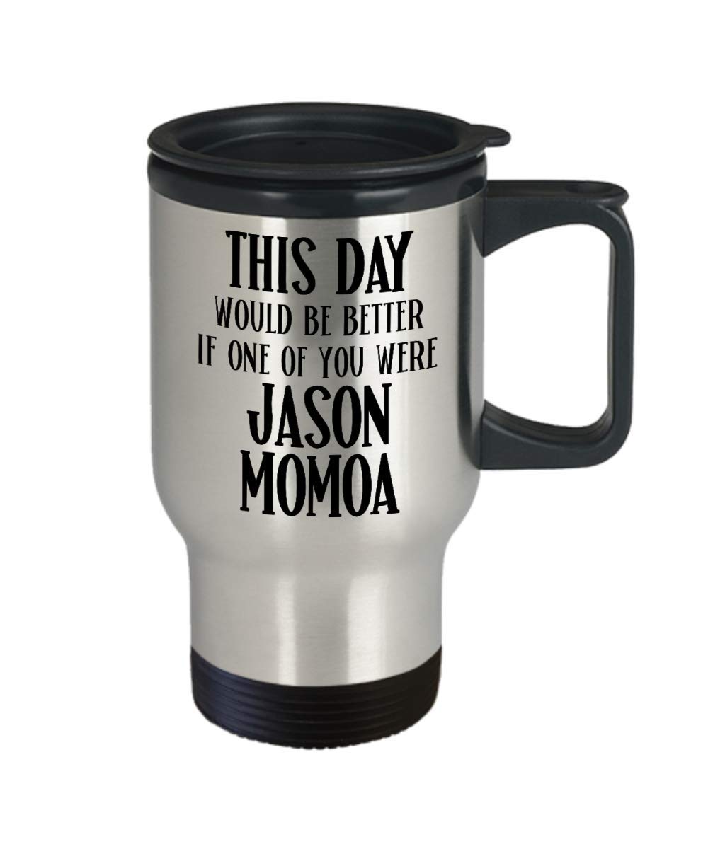 Jason Momoa Travel Mug for Coworker Gifts for Women Aquaman Conan Frontier Fan Gift for Women Birthday Gag Gift for Friend Funny Tea Cup