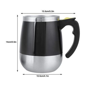 Zerodis Self Stirring Coffee Mug, Stainless Steel Automatic Mixing Cup Portable Electric Self Stirring Milk Coffee Mug for Coffee Tea Hot Chocolate Milk Mug for Office Kitchen Travel Home