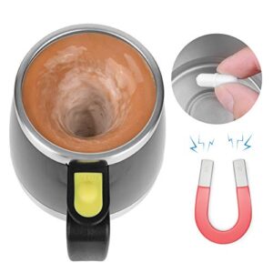 Zerodis Self Stirring Coffee Mug, Stainless Steel Automatic Mixing Cup Portable Electric Self Stirring Milk Coffee Mug for Coffee Tea Hot Chocolate Milk Mug for Office Kitchen Travel Home