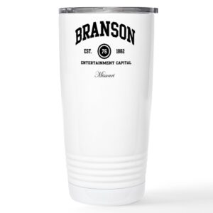 cafepress branson, missouri live ente stainless steel trav stainless steel travel mug, insulated 20 oz. coffee tumbler