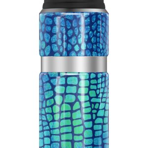 Jurassic World Neon Blue Scales THERMOS STAINLESS KING Stainless Steel Drink Bottle, Vacuum insulated & Double Wall, 24oz