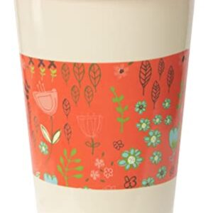 Pavilion Gift Company "A Mother's Love-Beautiful Mother" Floral Stoneware Travel Mug, Pink, 12 oz