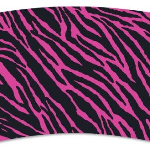 Mugzie Zebra Travel Mug with Insulated Wetsuit Cover, 16 oz, Black/Pink