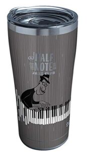 tervis triple walled disney pixar - soul insulated tumbler cup keeps drinks cold & hot, 20oz - stainless steel, half note