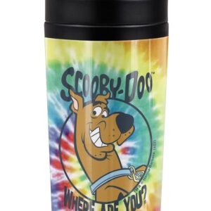 Scooby Doo! OFFICIAL Tie Dye 18 oz Insulated Water Bottle, Leak Resistant, Vacuum Insulated Stainless Steel with 2-in-1 Loop Cap