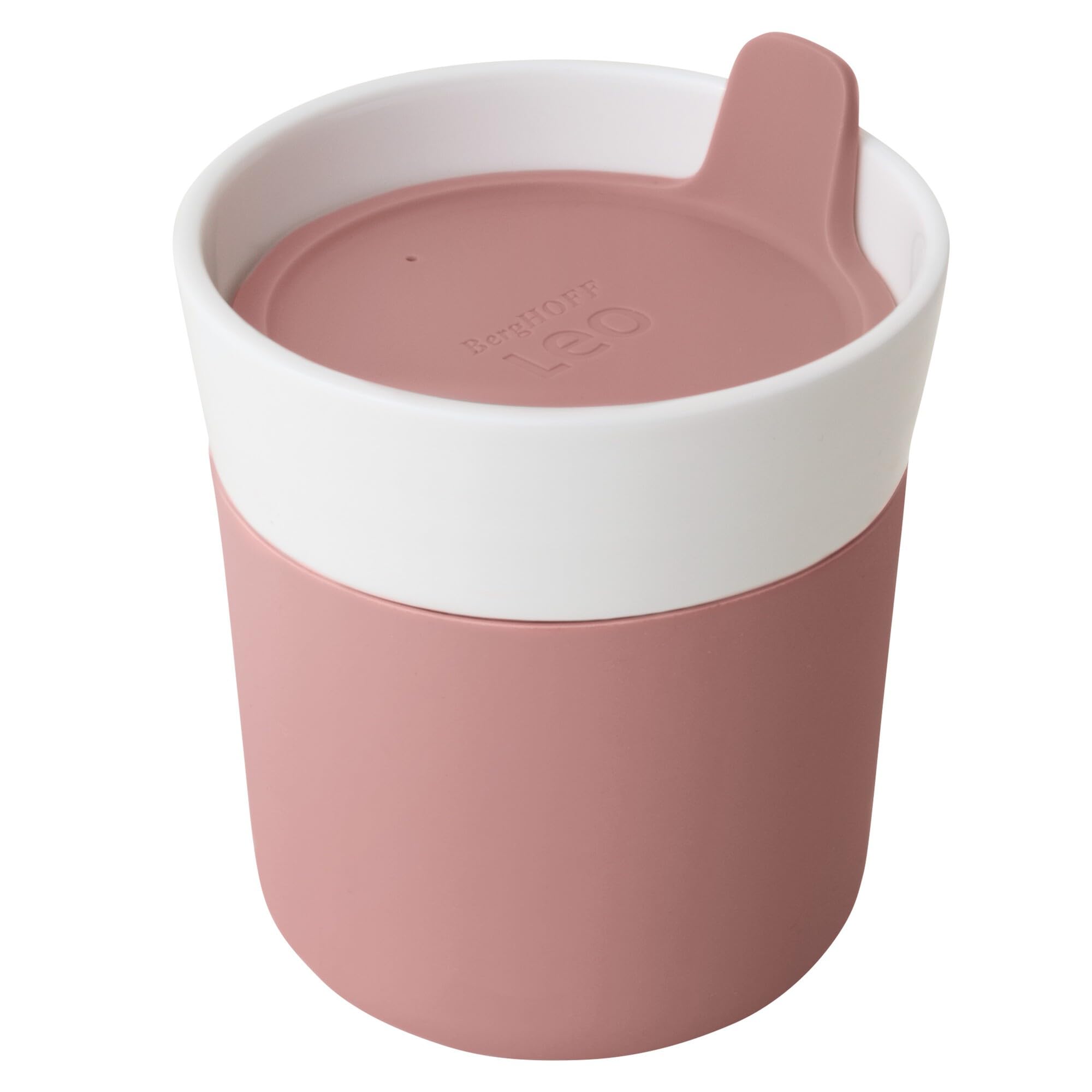 Berghoff 0.25 Litre Porcelain Travel Mug, Pink White