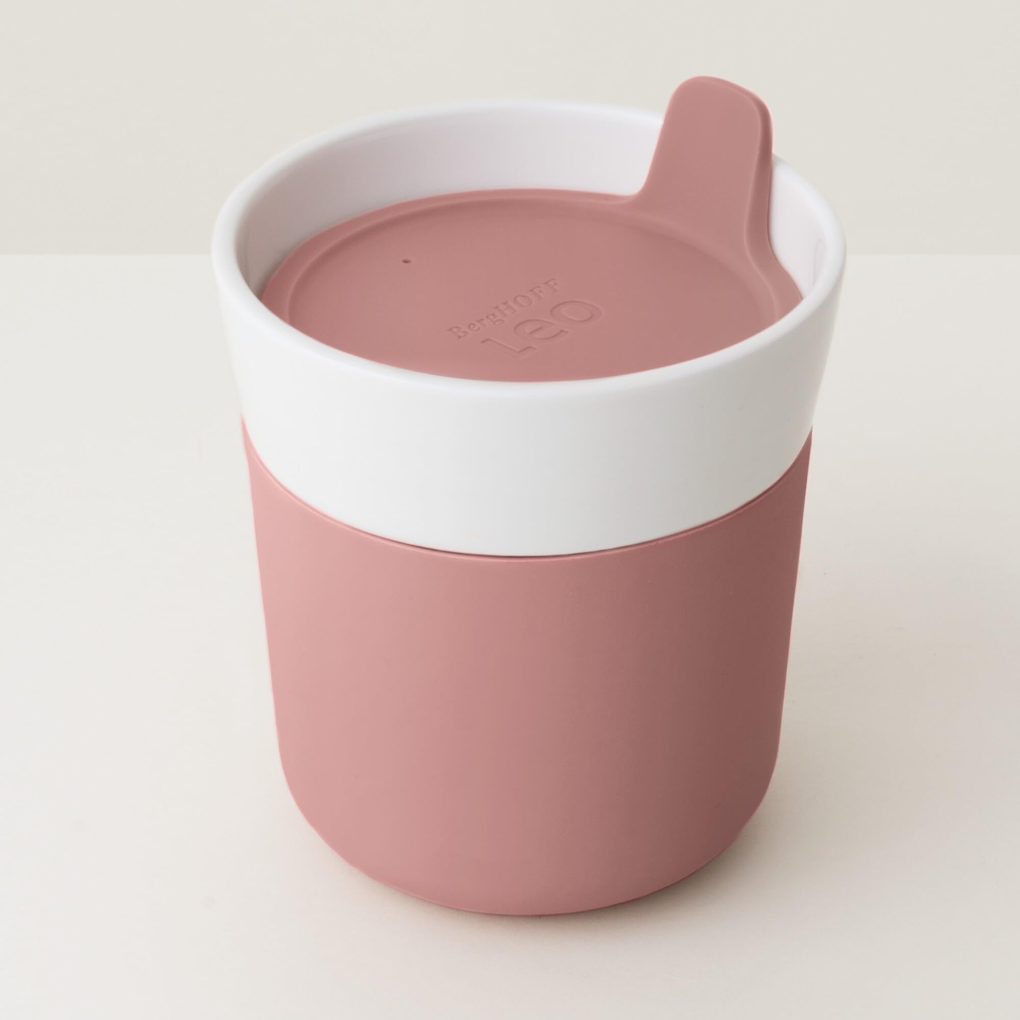 Berghoff 0.25 Litre Porcelain Travel Mug, Pink White