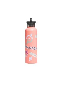 peloton 25oz stainless steel sticker bottle, orange