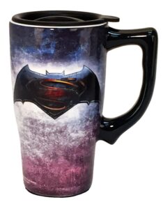 spoontiques "dawn of justice logo" travel mug, multicolor