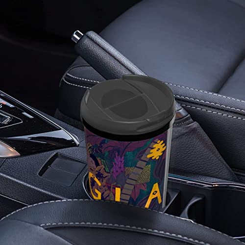 LOREBUTY Glass Band Animals Coffee Mug With Lids 12oz Insulated Car Mugs Double Wall Vacuum Reusable Travel Coffee Cup For Hot/Ice Drinks Coffee Teas