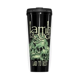 lorebuty lamb rock of god band coffee mug with lids 12oz insulated car mugs double wall vacuum reusable travel coffee cup for hot/ice drinks coffee teas