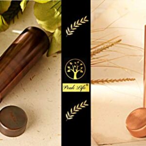 Peak Life Pure Copper Water Bottle for drinking - Copper Bottle Water Sleek Leakproof Copper Vessel for drinking water - Ayurvedic Pure Copper Bottle- 27 Oz (800ml)- Antique & Matt Finish