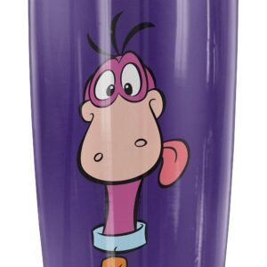 Logovision The Flintstones Dino Face Stainless Steel Tumbler 20 oz Coffee Travel Mug/Cup, Vacuum Insulated & Double Wall with Leakproof Sliding Lid | Great for Hot Drinks and Cold Beverages