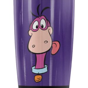 Logovision The Flintstones Dino Face Stainless Steel Tumbler 20 oz Coffee Travel Mug/Cup, Vacuum Insulated & Double Wall with Leakproof Sliding Lid | Great for Hot Drinks and Cold Beverages