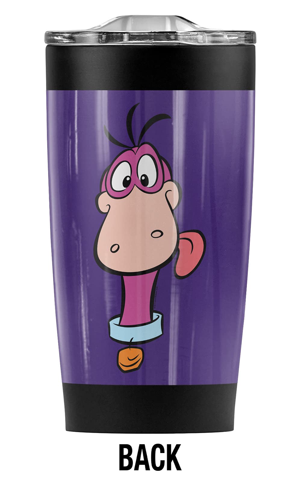 Logovision The Flintstones Dino Face Stainless Steel Tumbler 20 oz Coffee Travel Mug/Cup, Vacuum Insulated & Double Wall with Leakproof Sliding Lid | Great for Hot Drinks and Cold Beverages