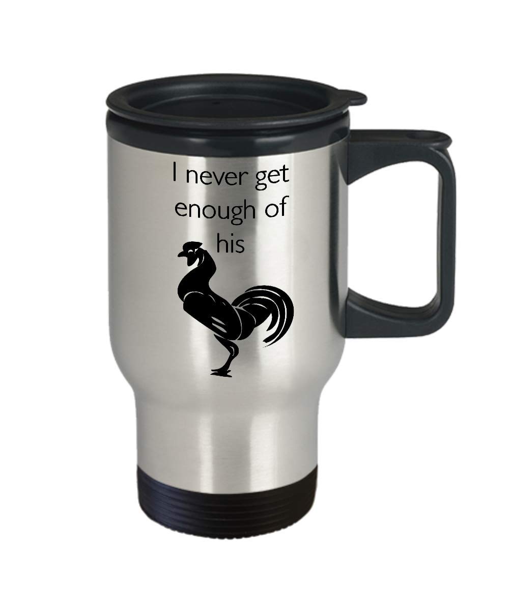 Rooster Dirty humor mugs, Gifts for bride from groom, Cute coffee travel mug, Funny gag for adults, Wifey gag gift, Just Engaged, Girlfriend