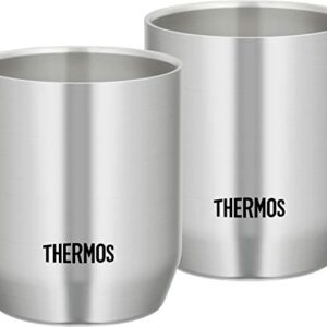 Thermos JDH-280P S Vacuum Insulated Cup, 9.5 fl oz (280 ml), Stainless Steel, Set of 2