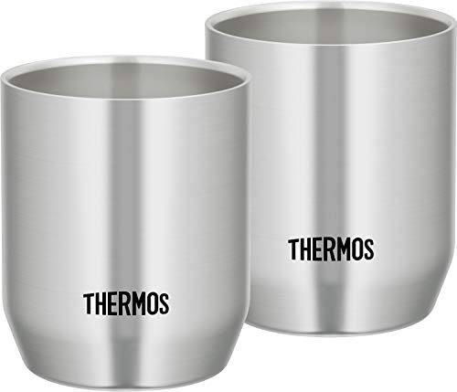 Thermos JDH-280P S Vacuum Insulated Cup, 9.5 fl oz (280 ml), Stainless Steel, Set of 2