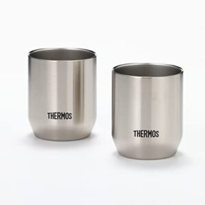 Thermos JDH-280P S Vacuum Insulated Cup, 9.5 fl oz (280 ml), Stainless Steel, Set of 2