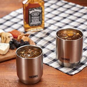 Thermos JDH-280P S Vacuum Insulated Cup, 9.5 fl oz (280 ml), Stainless Steel, Set of 2