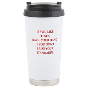 cafepress tesla travel mug stainless steel travel mug, insulated 20 oz. coffee tumbler