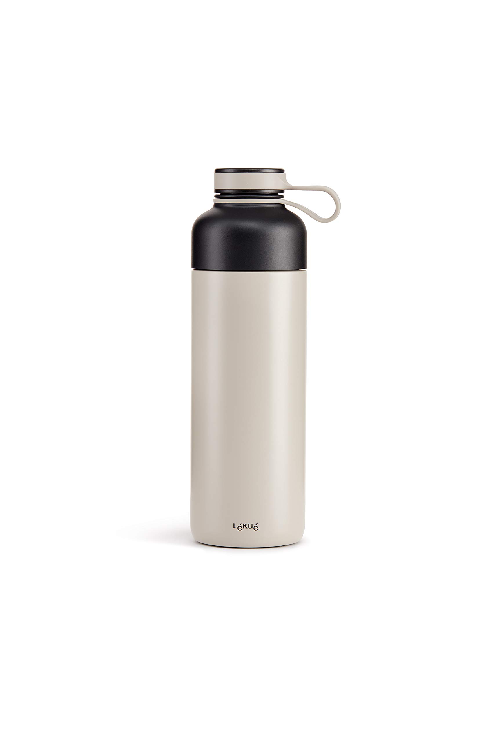 Lékué Go Insulated Bottle, 16.9oz, Gray