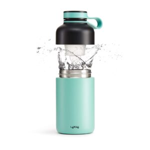 Lékué Go Insulated Bottle, 16.9oz, Gray