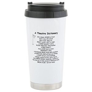 cafepress a theatre dictionary stainless steel travel mug stainless steel travel mug, insulated 20 oz. coffee tumbler